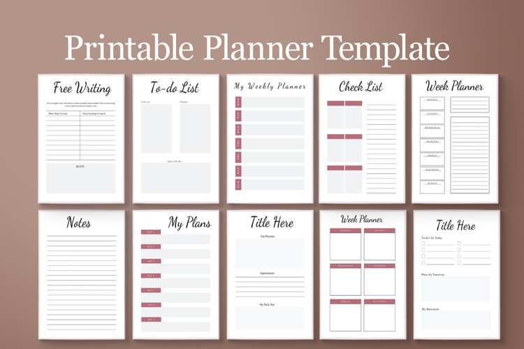 Weekly Planner Sheet Paper Party Supplies Chasecreek