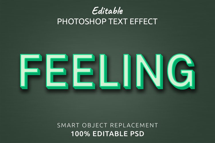 Feeling Editable Photoshop Text Style Effect