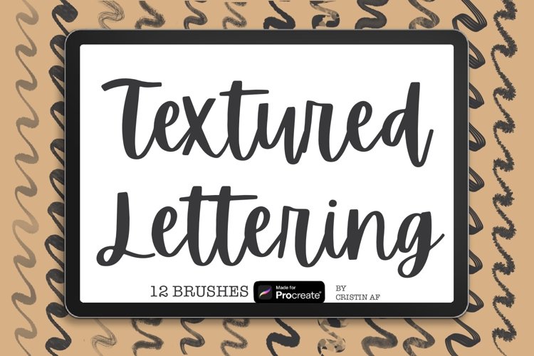Textured Procreate Lettering Brushes