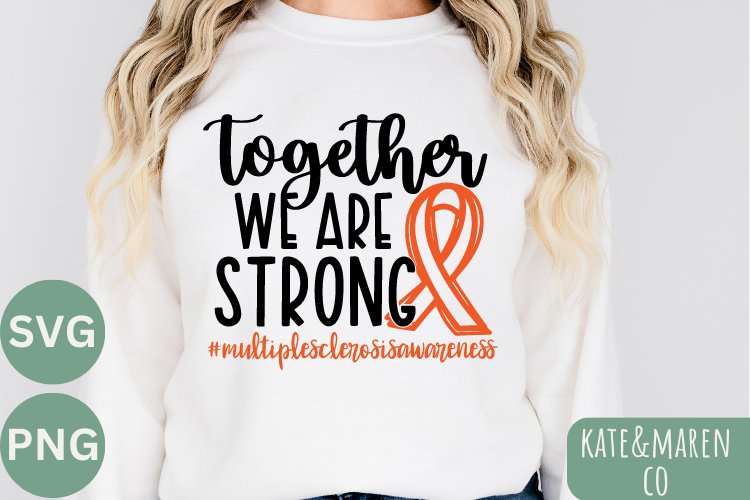 Multiple Sclerosis SVG | Orange Awareness Ribbon (2752559)