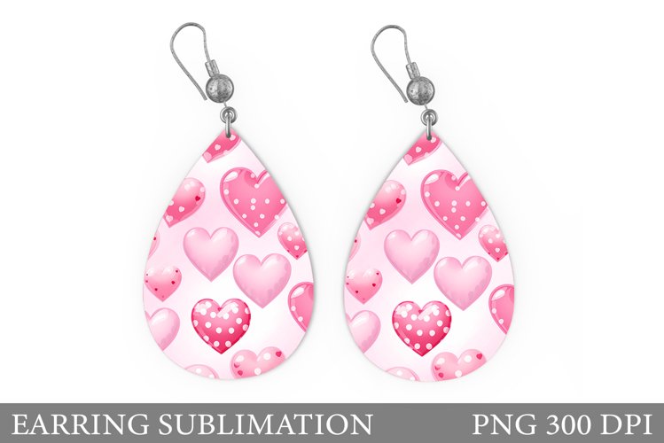 Valentines Teardrop Earring. Hearts Earring (3181705)