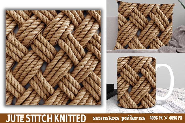 Jute Stitch Knitted Seamless Patterns