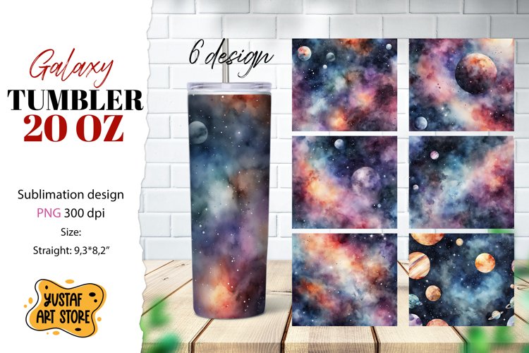 Galaxy tumbler bundle. watercolor galaxy sublimation