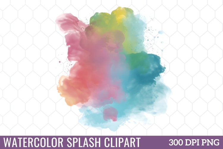 Watercolor Splashes Clipart (3479581)