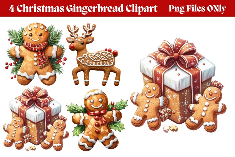 Christmas Gingerbread Clipart PNG (4895241)