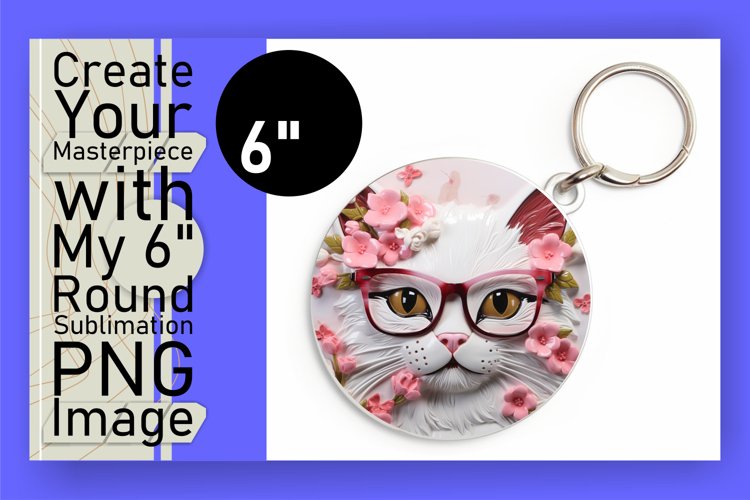 Enchanted Cat Circles: Glossy Sublimation Charm (2978655)