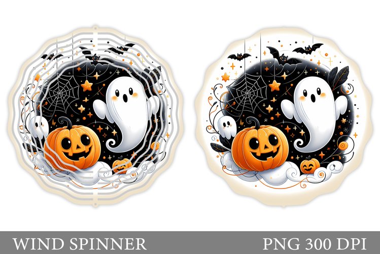 Cute Ghost Wind Spinner Design. Cute Halloween (4405455)