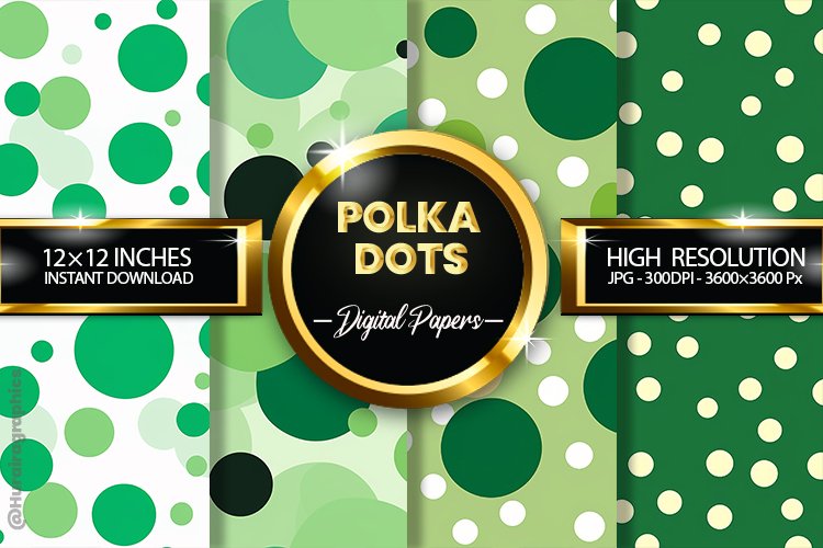 Polka Dots Digital Papers - 04 Variations (3587925)
