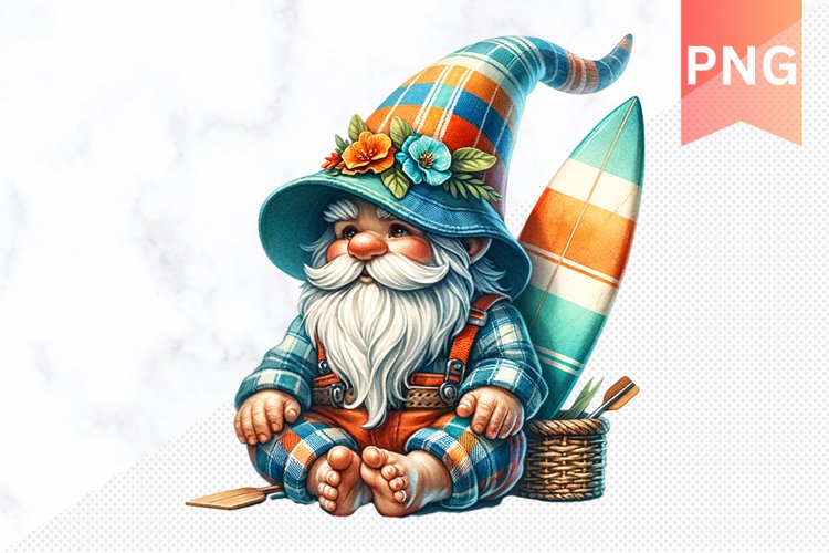 Summer Gnome Sublimation - Clipart PNG