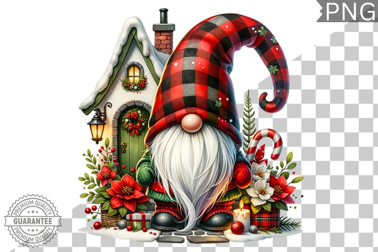 Christmas Gnome Sublimation - Clipart PNG Design