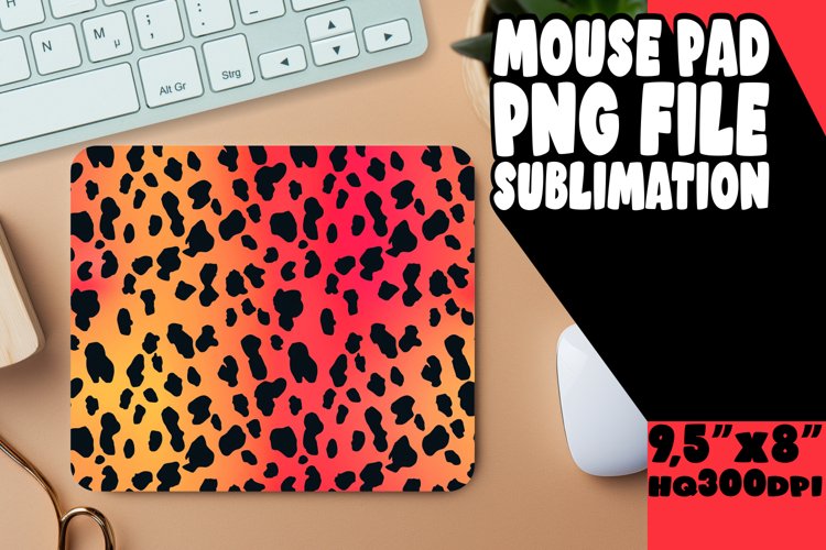 Sparkly Leopard Print Mouse Pad Design Designs PNG (4126641)