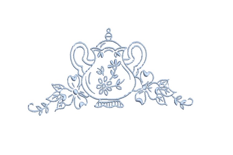 Vintage Redwork PES Design 4x4 Embroidery Hoop (278871)