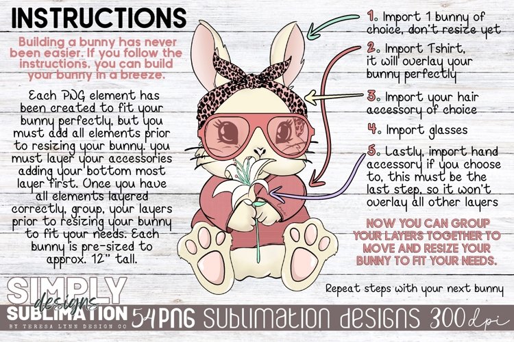 Build A Bunny Easter Png Bundle | Dress Up Your Own Bunny - Free Design ...