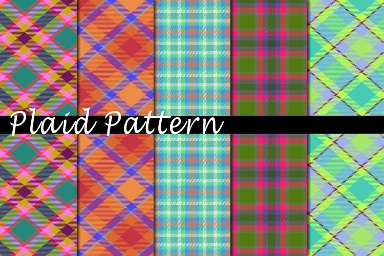 Plaid Pattern Digital Paper Bundle