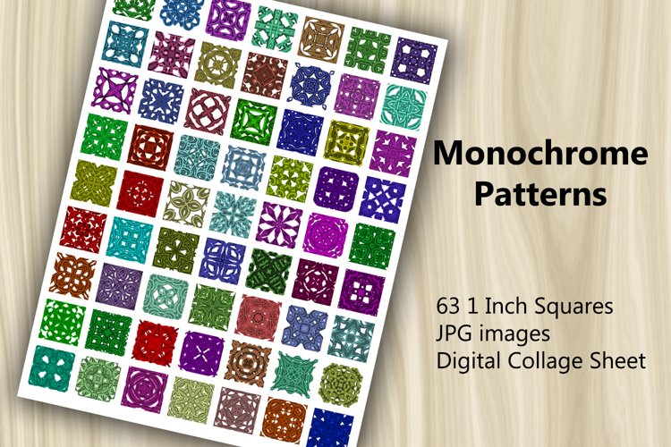 Digital Collage Sheet - Monochrome Patterns