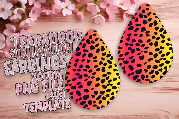 Sparkly Leopard Print Teardrop Earring Art