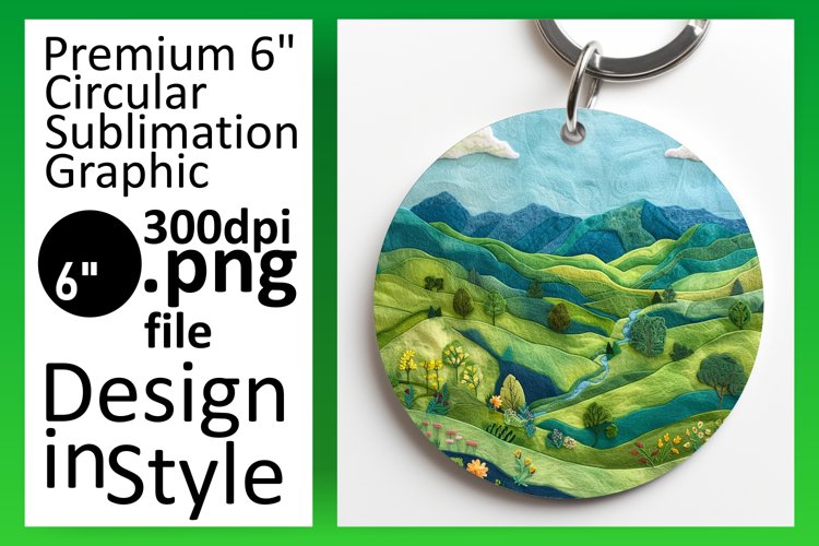 Dynamic 3D Summer Round Design Sublimation