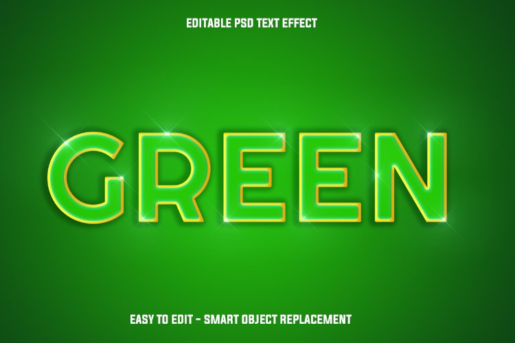 nature green text effect