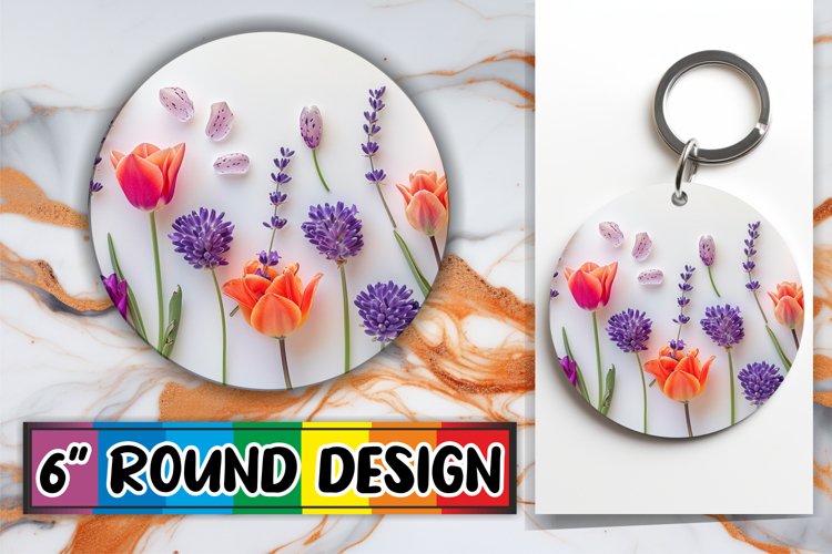 Spring Splendor Design Circle - Sublimation Charm (3695751)