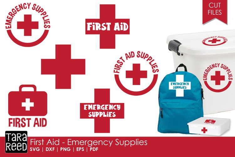 First Aid - Emergency Supplies - SVG and Cut Files (295742) | SVGs ...