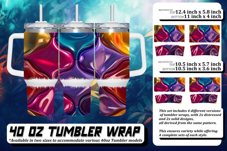 Vibrant Puff Pattern Tumbler Wrap (3371677)