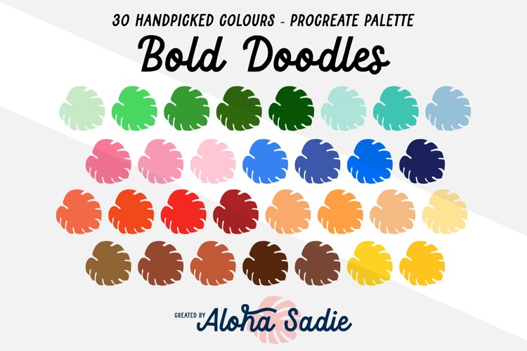 Bold Doodle Procreate Colour Palette Swatch
