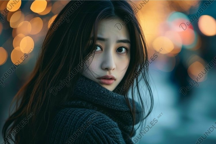 Ethereal beauty in twilight cityscape