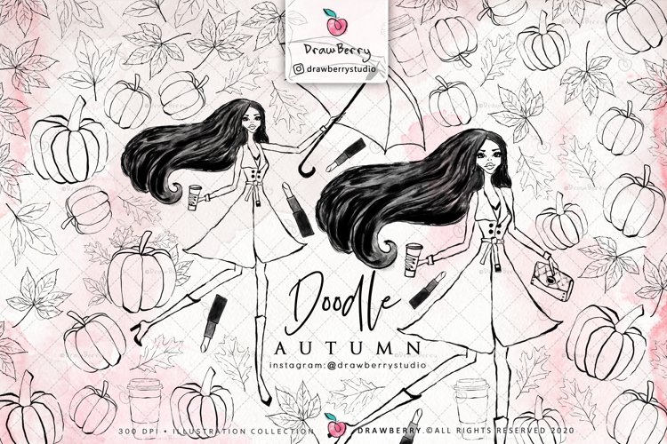 Autumn Fall Doodle Clipart | Drawberry CP099