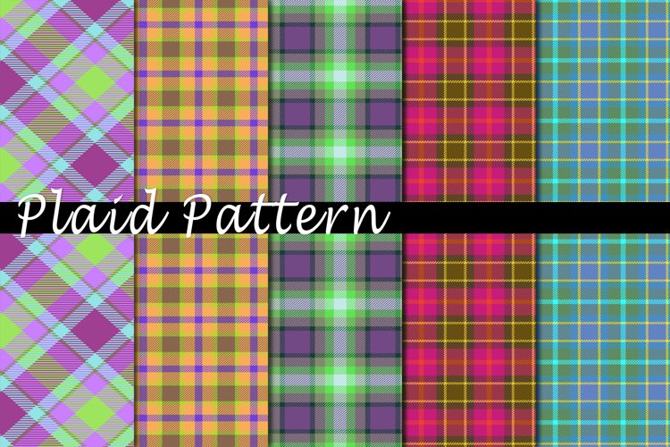 Plaid Pattern Digital Paper Bundle