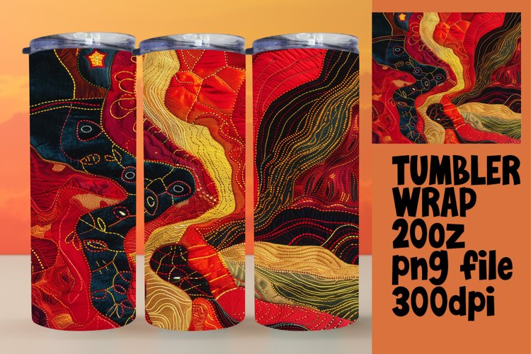 Funky Embroidered Colorful Tumbler Design