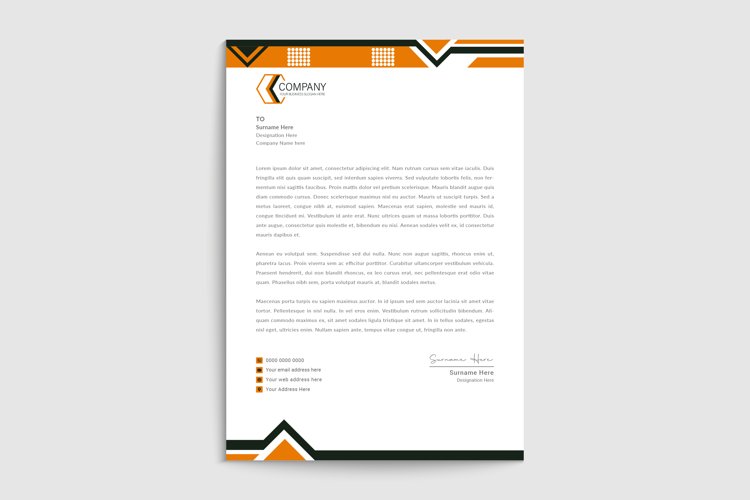 Geometric letterhead design