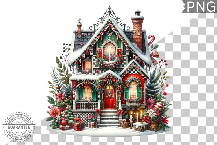 Christmas House Sublimation Clipart