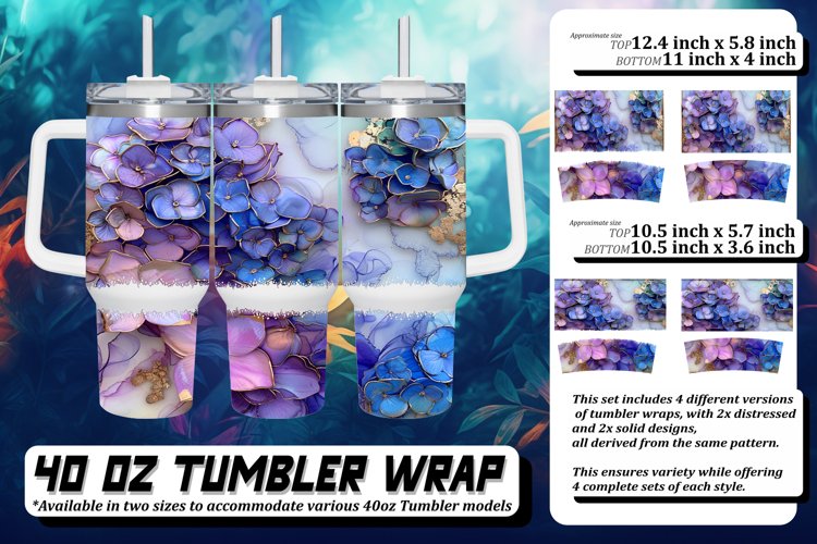 Summer Splendor: Flower Tumbler Wrap (3428797)