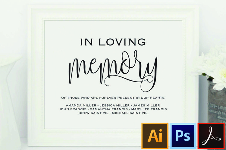 In Loving Memory Frame Template