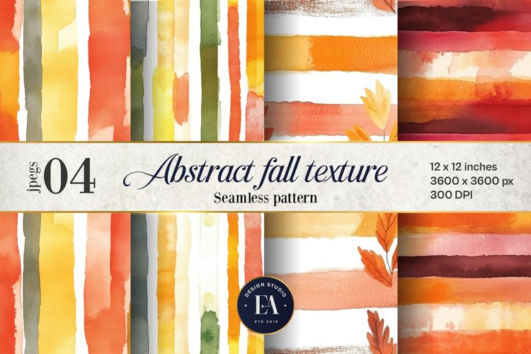 Seamless Autumn Watercolor Stripes | Autumn (5166023)