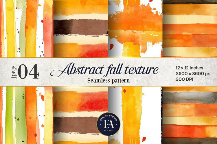 Seamless Autumn Watercolor Stripes | Autumn (5166042)