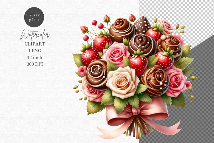 Valentines day, Flowers clipart, Chocolate clipart