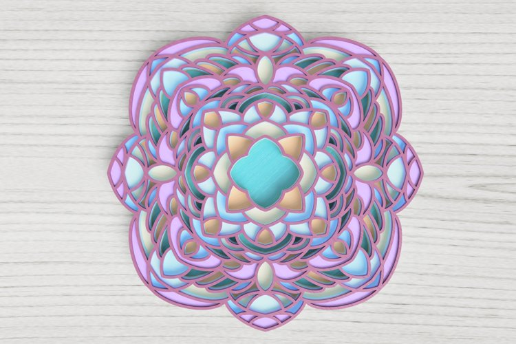 Mandala laser cut file - Layered Mandala
