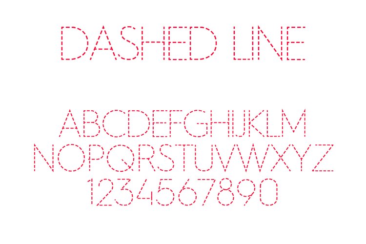 Dashed Line Font 689085 