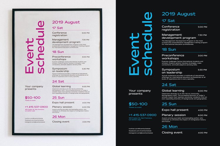 Schedule Event Poster Template 764391 