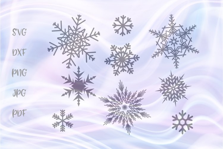 Snowflakes Bundle SVG for Cricut Vector Cut File DXF PNG PDF (539626 ...