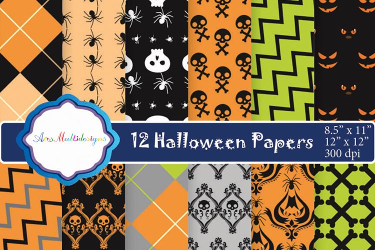 halloween digital paper / halloween clipart / high quality