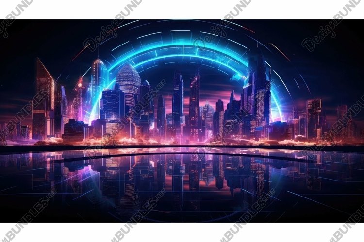 technology futuristic round background (4055514)
