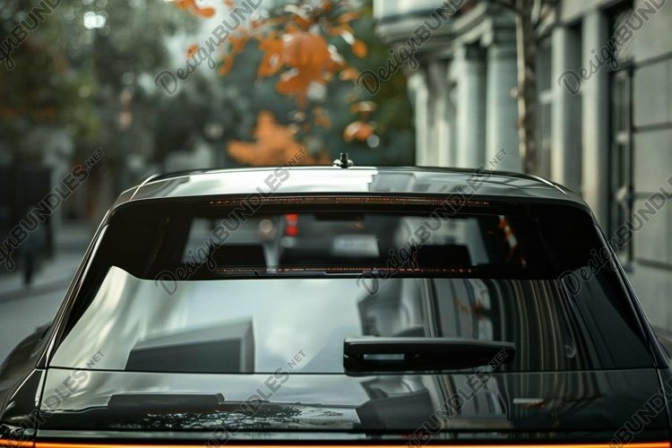 Rear Vehicle Window Decal Mockup