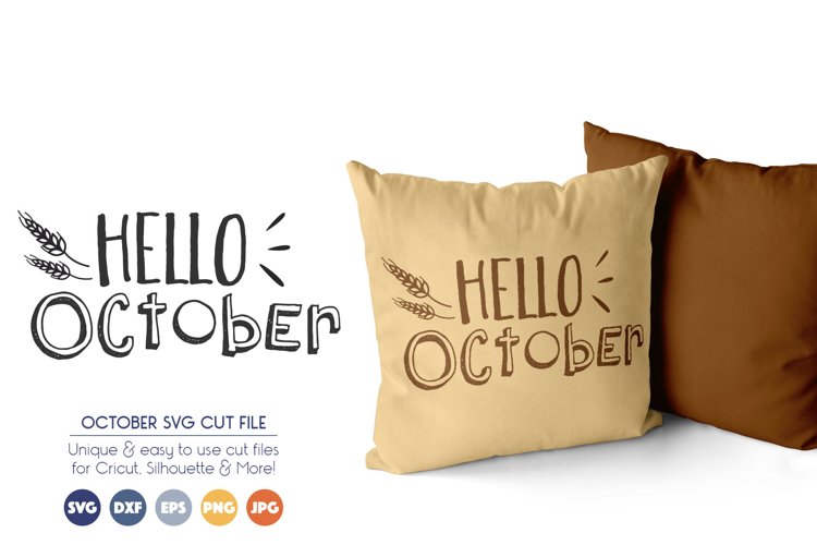 Fall SVG Cut Files - Hello October