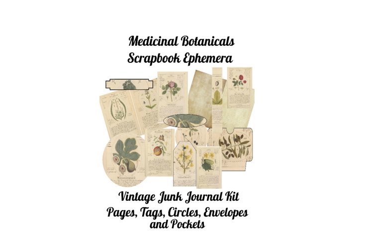 Medicinal Botanicals Junk Journal or Scrapbook Kit PDF
