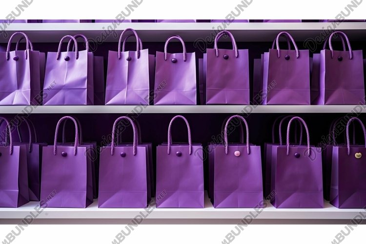 store purple shopping bag