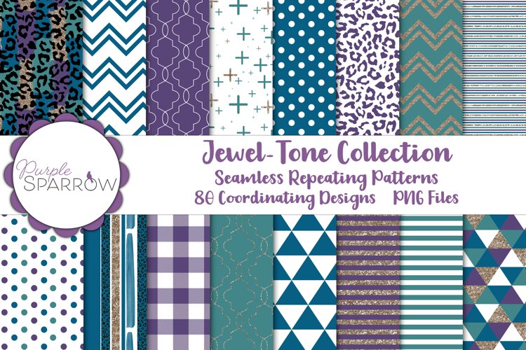jewel tone repeating patterns