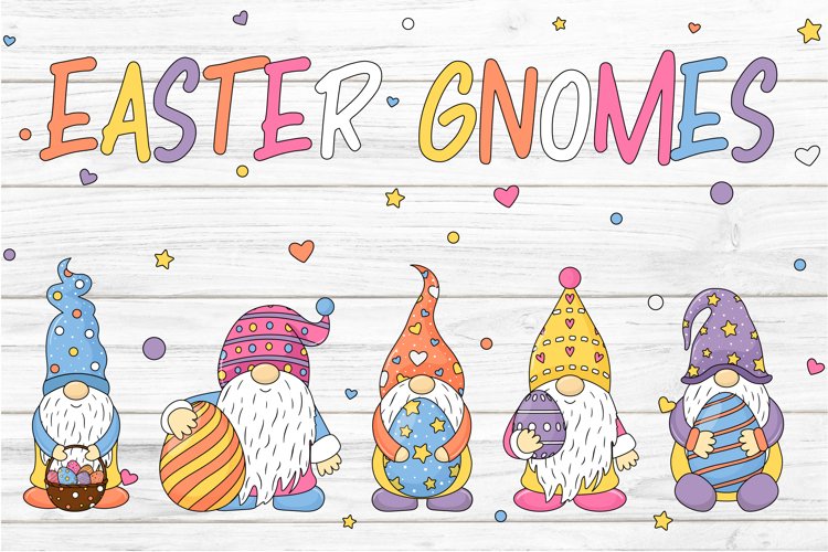Easter Gnomes Clipart Set