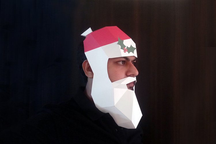 DIY Santa Claus Mask - 3d papercraft